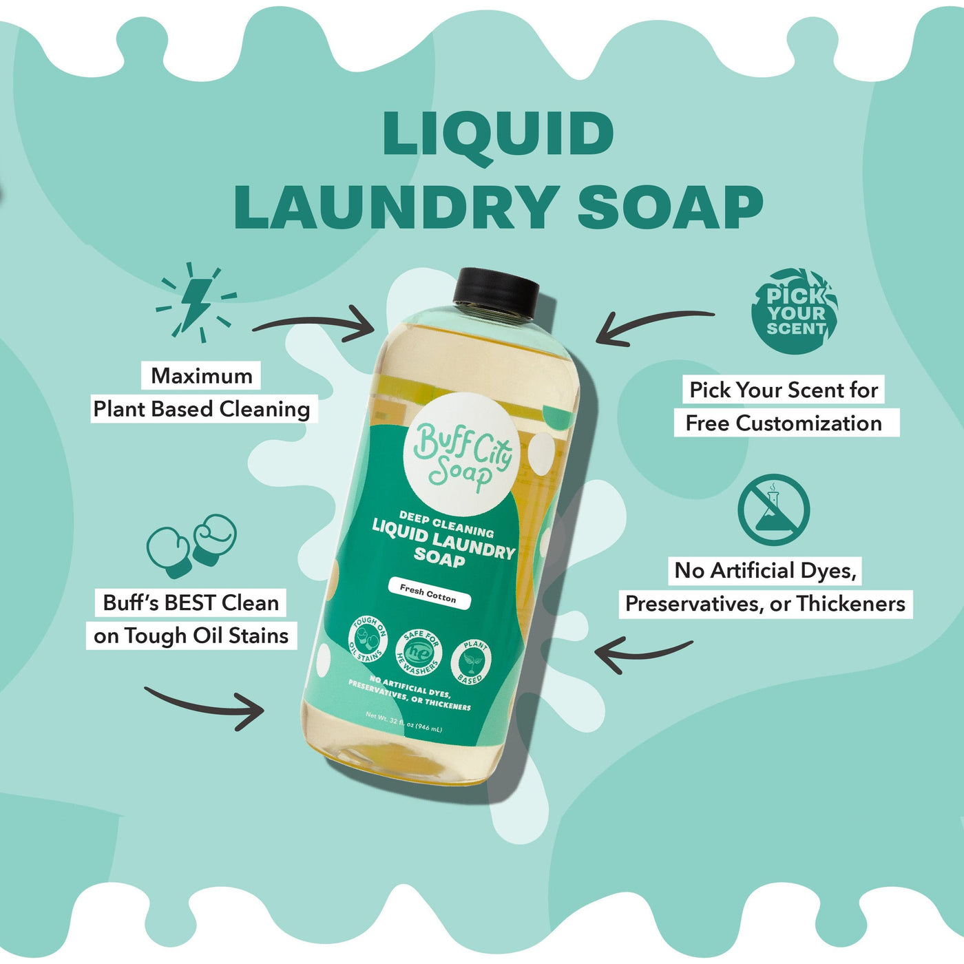 Commando Liquid Laundry Soap – Buff City Soap